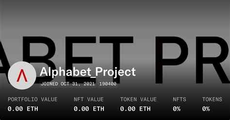 Alphabet Project Profile Opensea