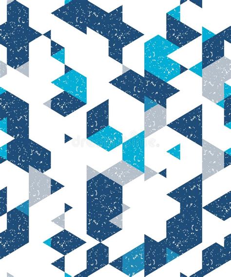 Abstract Seamless Pattern Of Many Triangles Pattern With A Geometric Texture In Grunge Style