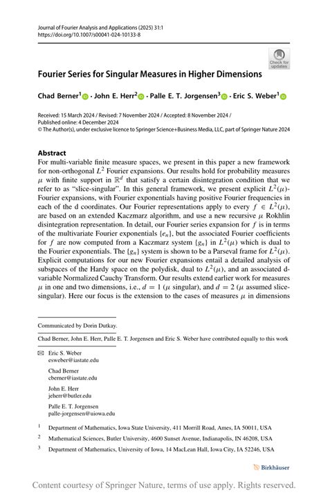Fourier Series For Singular Measures In Higher Dimensions