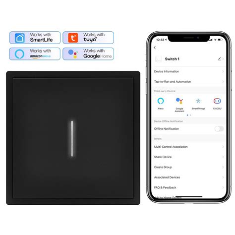 Mvava Modern Home Automation PC Material Touch Push Button Tuya WiFi Zigbee Light Electric Wall