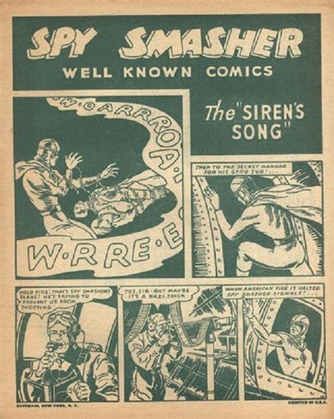 Well Known Comics Spy Smasher Nn Fawcett Publications Comic Book