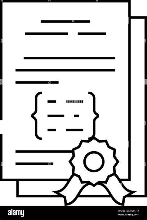 Software Licensing Line Icon Vector Illustration Stock Vector Image And Art Alamy