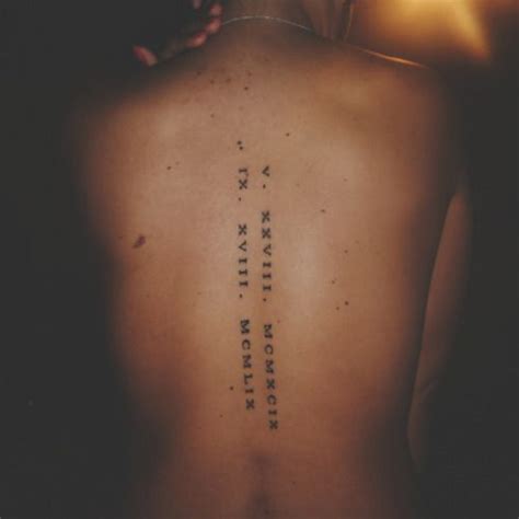Roman Numeral Back Tattoo Printable Calendars At A Glance