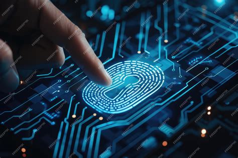 Premium Photo Personal Data Protection Digital Fingerprint Trace A Padlock Know Your Customer