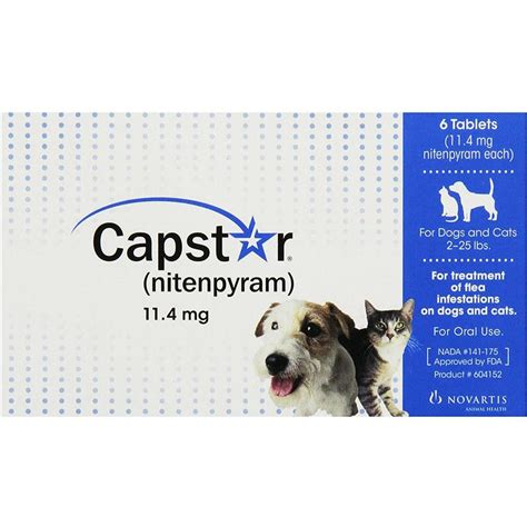 Capstar Small Dogs And Cats 2 25lbs 05 11kg Tablets 6 Pack