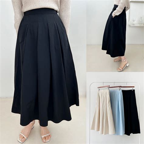 나나앤폴 바스락주름스커트 핀턱주름스커트 나일론스커트 여름롱스커트 롱주름스커트 플리츠스커트