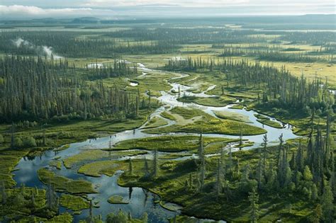 Analyzing Taiga Ecosystems Ar Generative Ai Premium Ai Generated Image