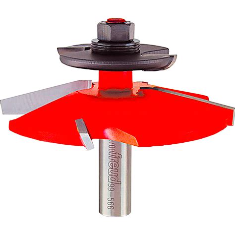 Freud Raised Panel Router Bit With Back Cutter Quadra Cut 3 16in Cutting Width Model 99 566