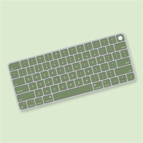 Bamboo Green Keyboard Sticker For Magic Keyboard With Touch Id Model A2449 Or A2450 Keyboard