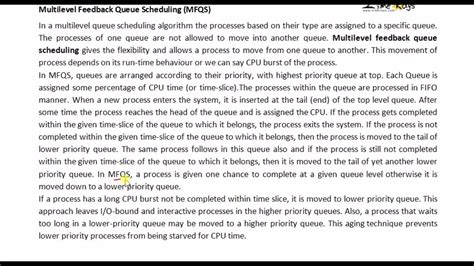 Os Unit 3 Part 23 Scheduling Algorithm Mfqs By Sonali Timerays Youtube