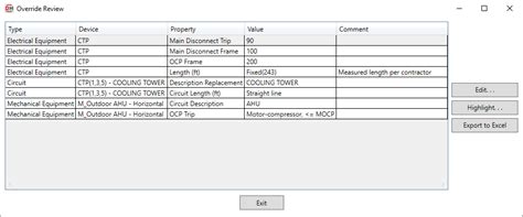 Override Review Design Master Software Docs