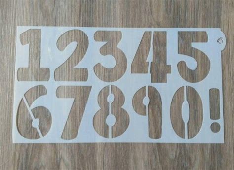 Chubby Numbers Numeric Stencil 1 10 Plastic Stencil Etsy