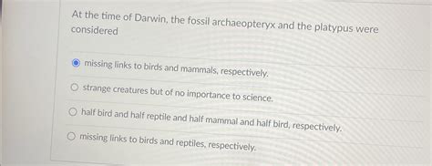 Solved At The Time Of Darwin The Fossil Archaeopteryx And