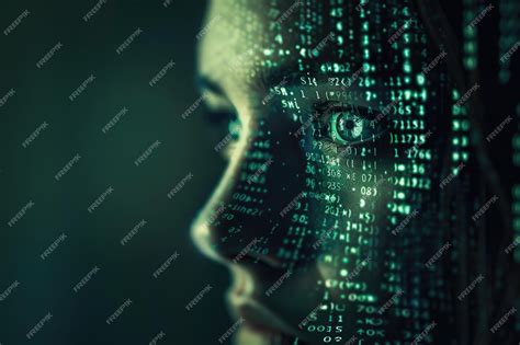 Premium Photo Artificial Intelligence Theme With Female Face And