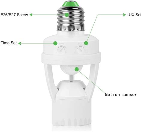 Motion Detector Sockets Screw In Motion Sensing Light Socket