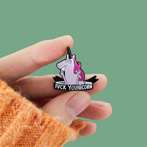 Unicorn Pin Fuck Younicorn Enamel Pin Etsy