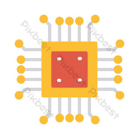 Microchip Flat Icon Vector Png Images Ai Free Download Pikbest