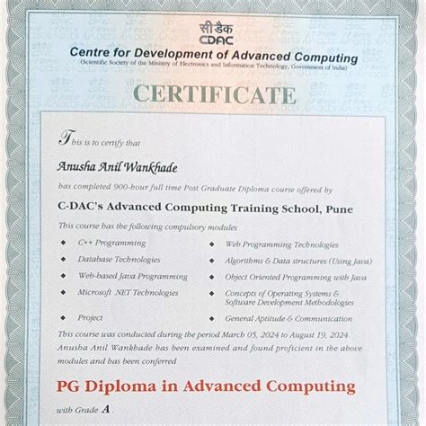 Anusha Wankhade On Linkedin I Have Successfully Completed The Post
