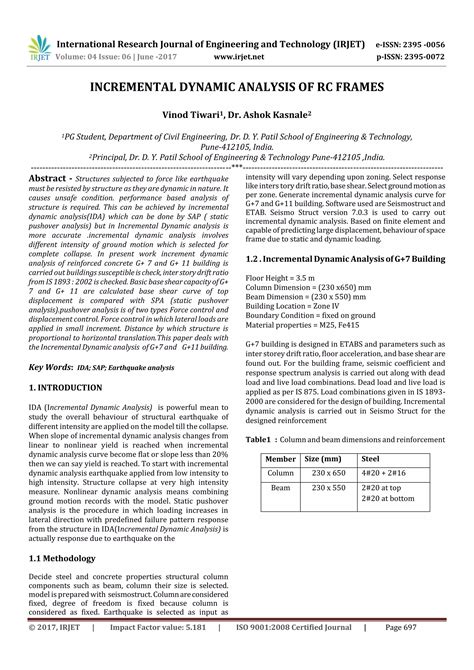 incremental dynamic analysis of rc frames pdf