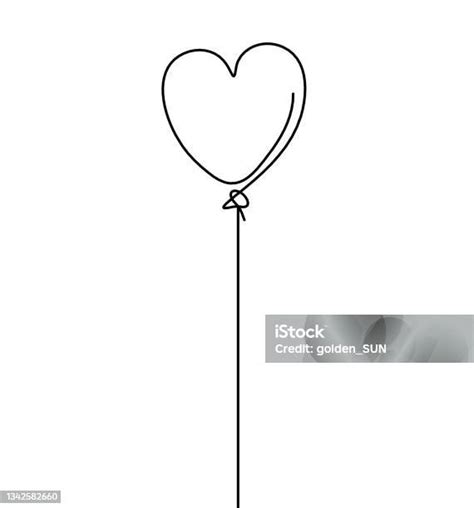 흰색 배경에 줄 그리기로 추상 공기 풍선 기념일에 대한 스톡 벡터 아트 및 기타 이미지 기념일 낙서 드로잉 바람 Istock