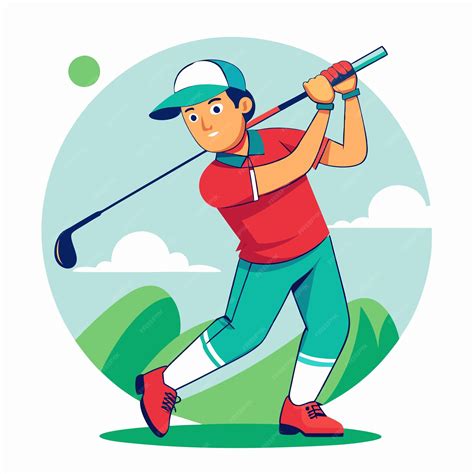 Golfer Clip Art Vector Illustration Design Premium Ai Generated Vector