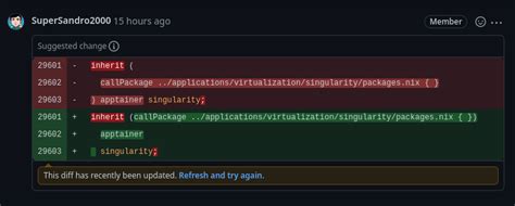 error when using suggest mode in a github pull request large file