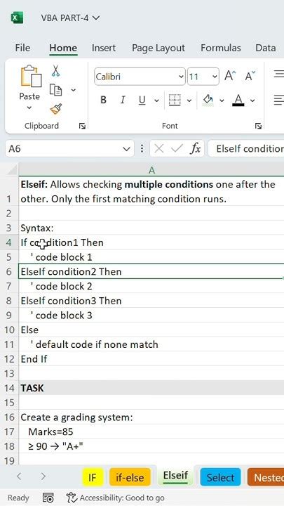 confused with elseif🥲 watch this vbaintelugu elseifstatement automationinexcel excel