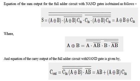 Implementation Of Full Adder Using Nand Gates