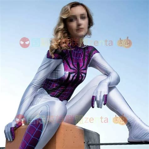 Spider Gwen Stacy Jumpsuit Spider Woman Cosplay Costume Halloween For