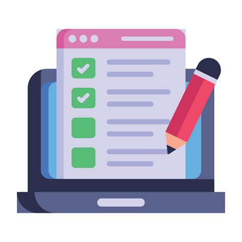 Handheld Survey Report Flat Icon Of Checklist Vector Art At Vecteezy