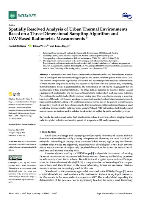 Pdf Spatially Resolved Analysis Of Urban Thermal Environments Based