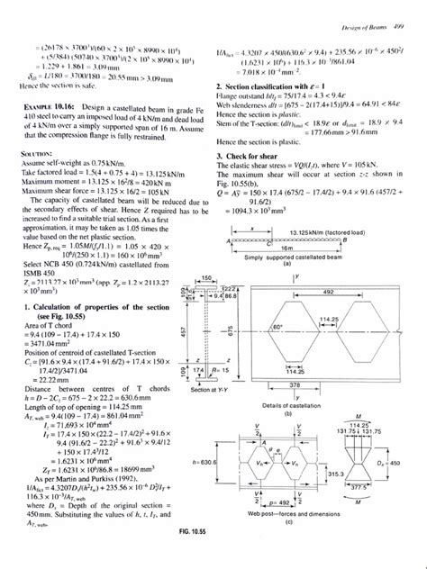 Castellated Beam Example Pdf Bending Beam Structure