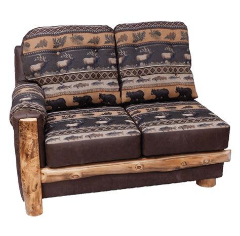 Aspen Log Trimmed Sectional Rustic Log Furniture Of Utah
