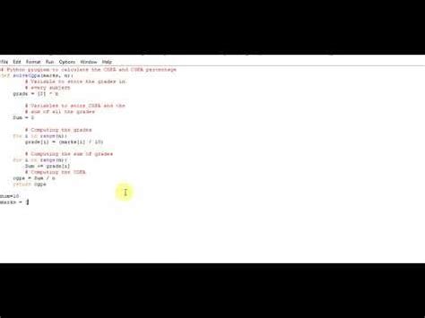 Python Program To Calculate The CGPA And CGPA Percentage Python Programming Percentage