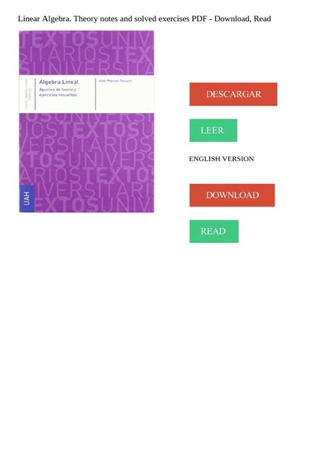 linear algebra theory notes and solved exercises pdf download pdf