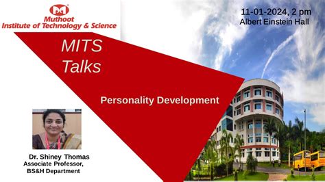 Mits Talks Personality Development Muthoot Institute Of Technology
