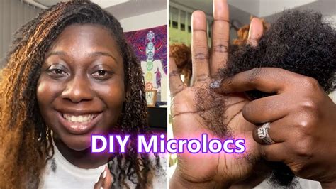 Microloc Extensions Using Afro Kinky Bulk Hair Diy Microlocs Ft Exyhair Youtube