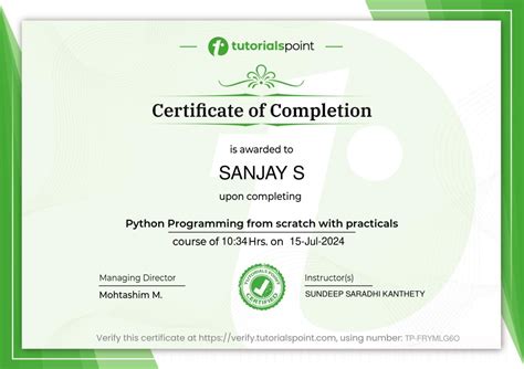 Boosted My Python Skills With Sundeep Saradhi Sanjay Sathya Kumar
