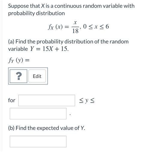 Solved Suppose That X Is A Continuous Random Variable With