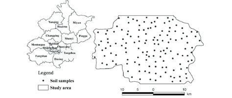 The Study Area And The Spatial Pattern Of Soil Samples Download Scientific Diagram