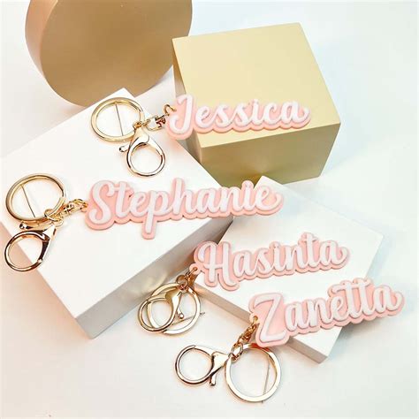 3d Acrylic Name Keychains Singapore Custom Laser Cut Keychain