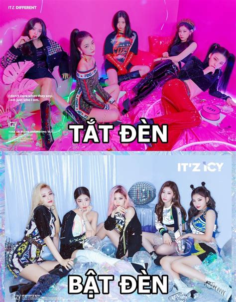 Cách JYP cho ITZY chụp ảnh come back Vẫn concept quen ngồi yên theo thứ tự cũ thay đèn màu
