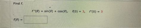Solved Find f f θ sin θ cos θ f f Chegg com