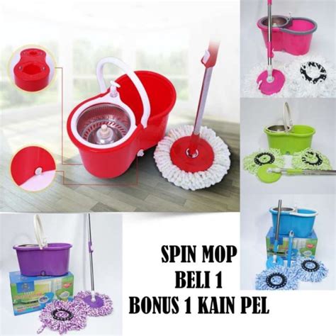 Promo Spin Mop Alat Pel Pembersih Lantai Super Rotary Kleaner Tornado