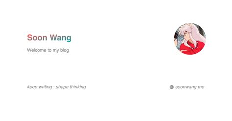 My Blog Soon Wang