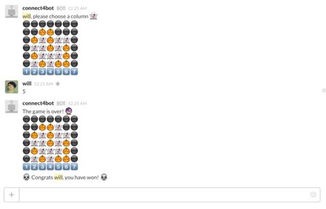slack connect 4 bot botwiki