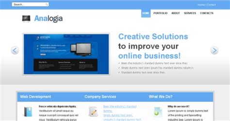 蓝色简单商务企业网站模板 公司企业 Toy模板网