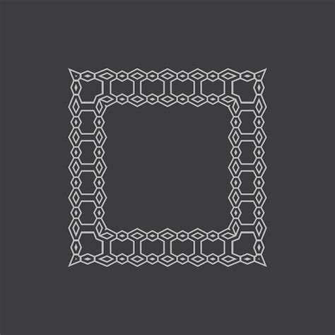Premium Vector Abstract Art Decorative Square Ornamental Pattern Frame