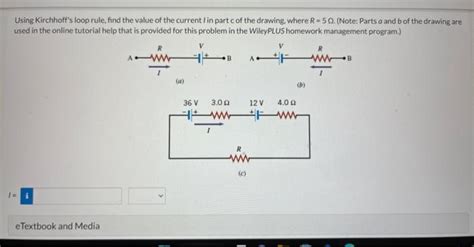 solved using kirchhoff s loop rule find the value of the