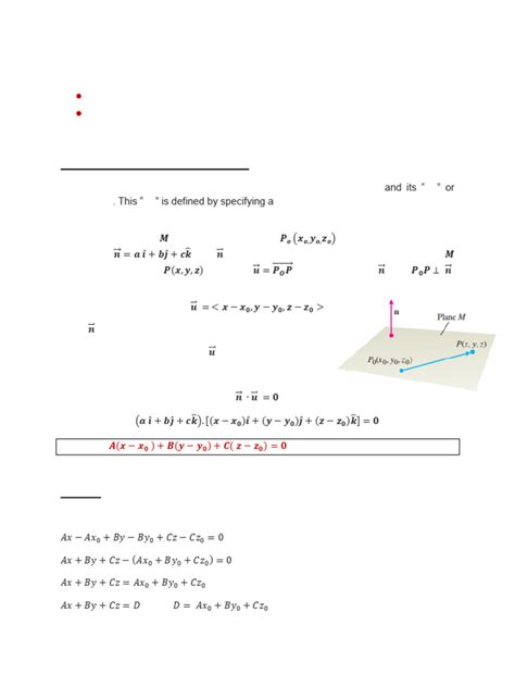 Mvc Week 3 Lecture Vector Equalition Of Plane And Its Distance Pdf Euclidean Vector Angle